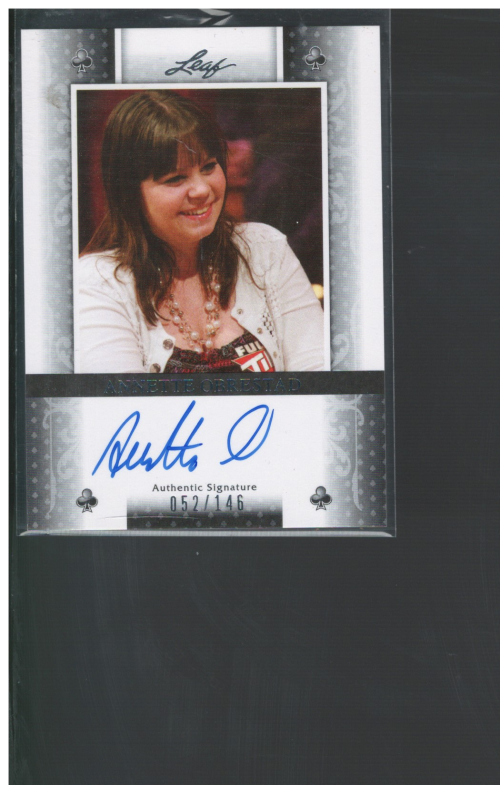 B4491- 2011 Leaf Poker Clubs #BAAO1 Annette Obrestad /146 - NM-MT | eBay