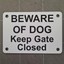 Beware of Dog Keep Gate Closed Sign Plaque Close Shut Outdoor Rated ...