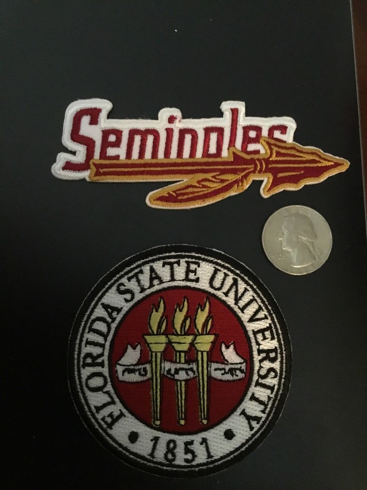(2) FSU FLORIDA STATE SEMINOLES Vintage Embroidered Iron On Patches ...
