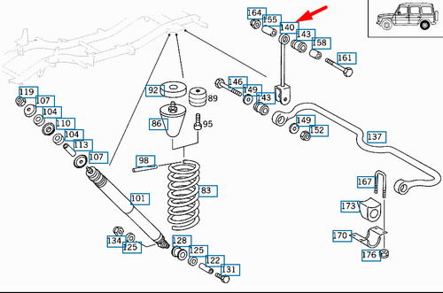 NEU MERCEDES BENZ G-KLASSE W463 TRUNK-VERBINDUNG A4633200432 ORIGINAL ...