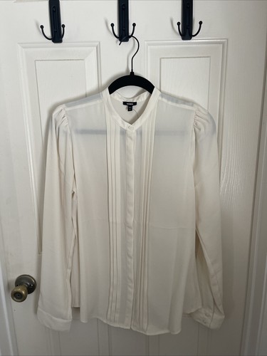Express Cream Color Pleated Blouse Size M NWT NEW | eBay