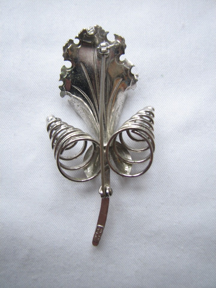 Vintage Sterling Silver Bond Boyd Lily Brooch Pin Canada | eBay UK