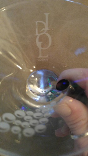 Idol Vodka Martini Glass With Purple Twisted Stem!!! | eBay