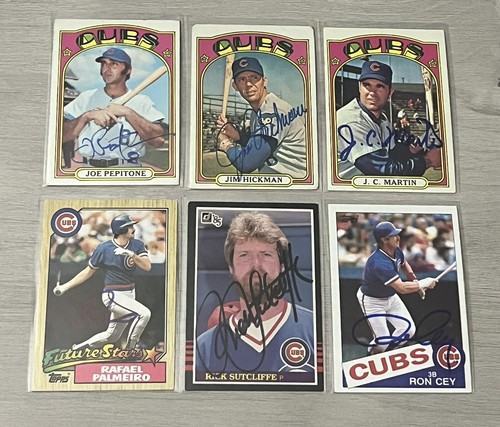 LOT OF (23) SIGNED AUTOGRAPHED CHICAGO CUBS BASEBALL CARDS W/ STARS! | eBay