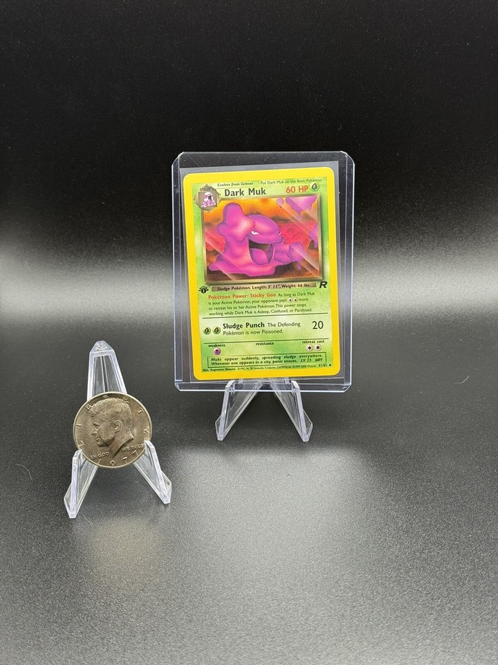 Pokemon TCG 1999 Fossil Muk Holo 2000 Team Rocket 1st Edition Dark Muk ...