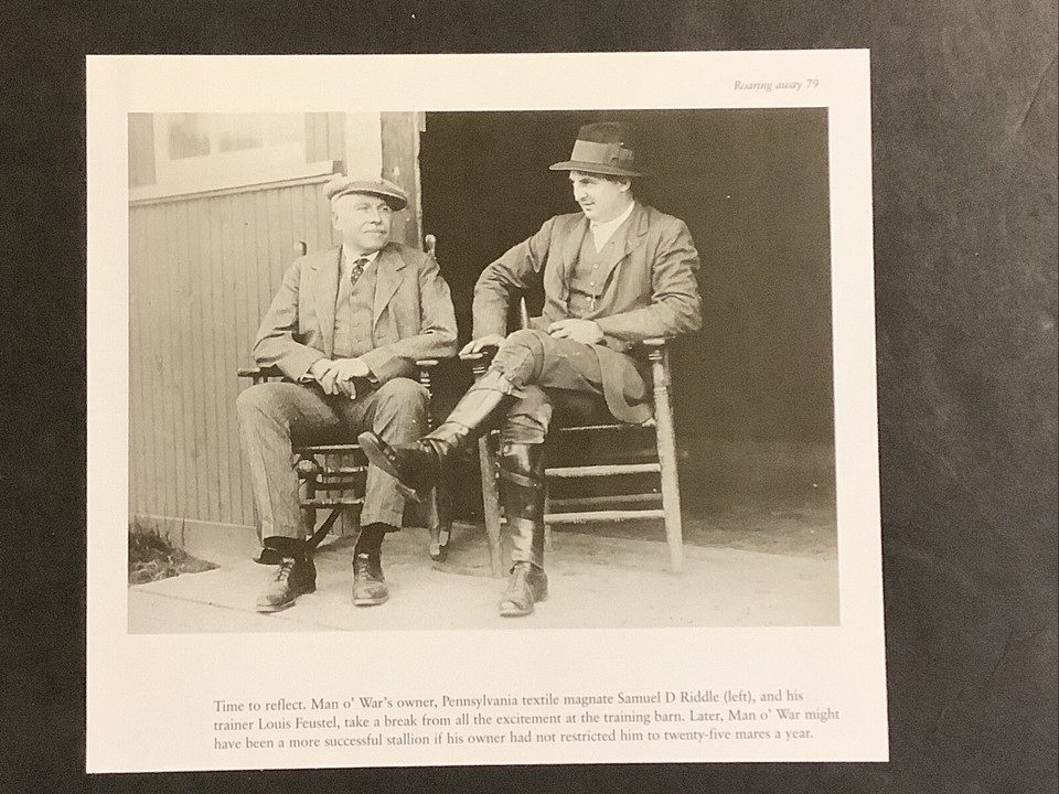 MAN O WAR JACK DEMPSEY Photo SAM RIDDLE LOUIS FEUSTEL photo TWO PHOTOS ...