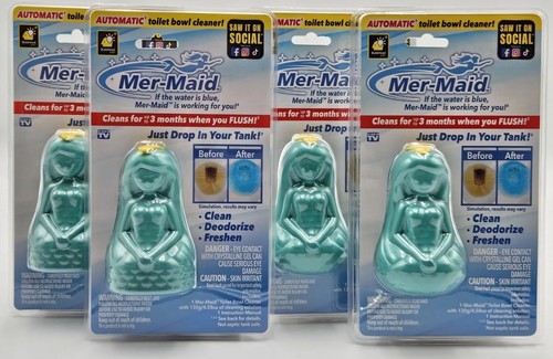 Lot Of 4 New In Package Mer-Maid Automatic Toilet Bowl Cleaner AS-SEEN ...
