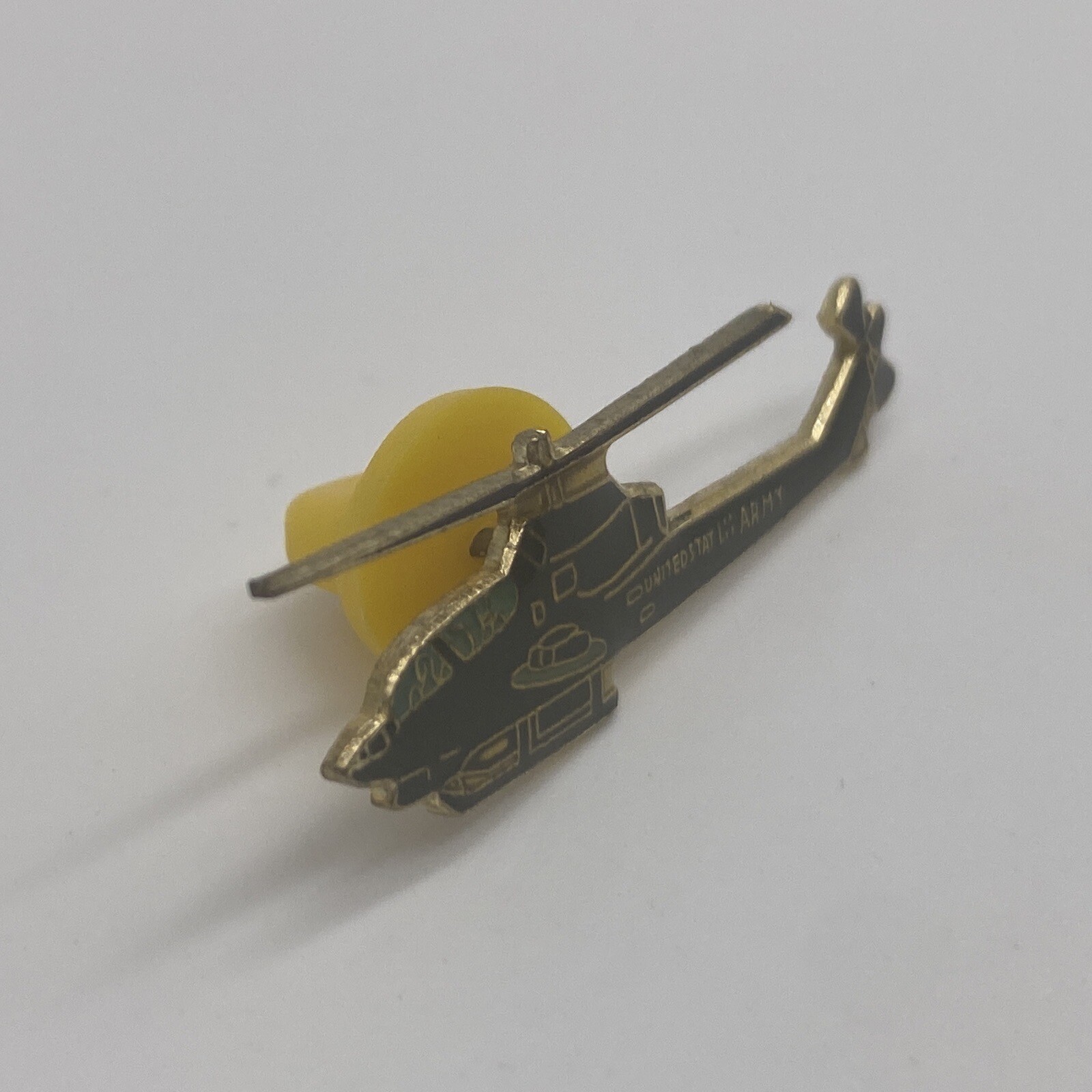 Vintage Gold Tone Enamel US Army Cobra Attack Helicopter Lapel Pin | eBay
