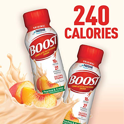 BOOST Original Complete Nutritional Drink, Peaches & Creme, 8 fl oz ...