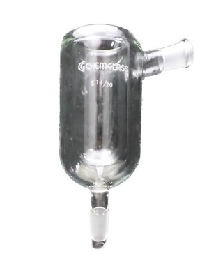 CHEMGLASS Dewar Type Condenser 14/20 Joints 75º Angle 90x37mm CG-1209-A ...