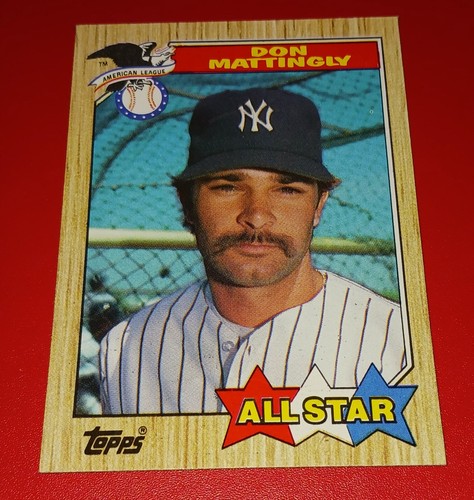 1987 TOPPS #606 DON MATTINGLY DOUBLE MUSTACHE ERROR CARD G-VG/ S.L ...