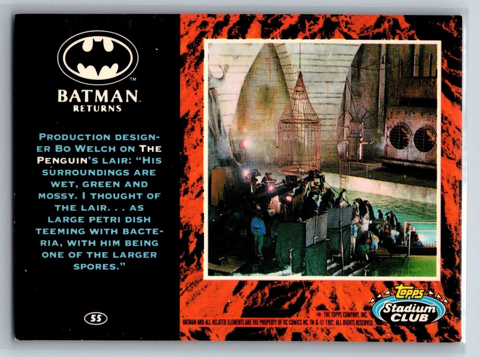 1992 Topps Stadium Club Batman Returns Christopher Walken Max Shreck ...