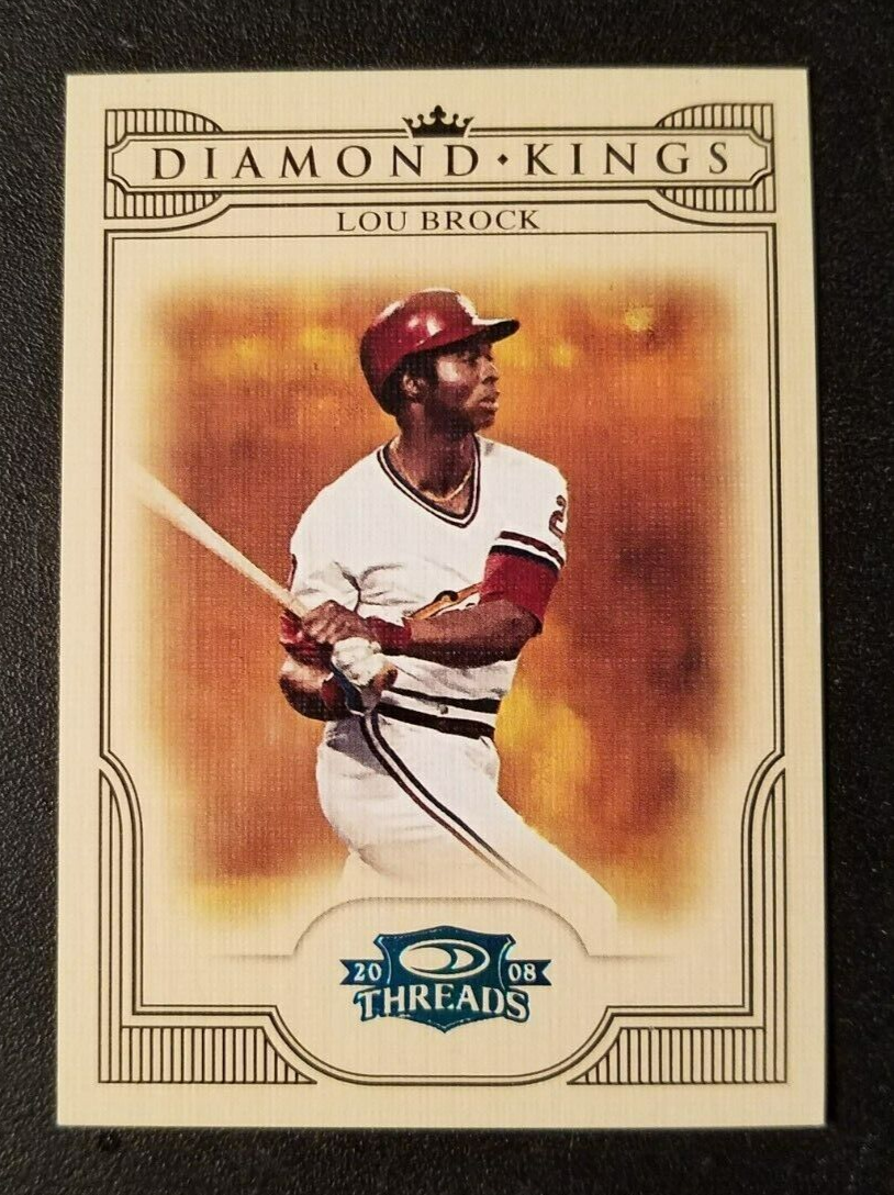Lou Brock 2008 Donruss Diamond Kings Holofoil Blue 22/25 Cardinals #DK-49 | eBay