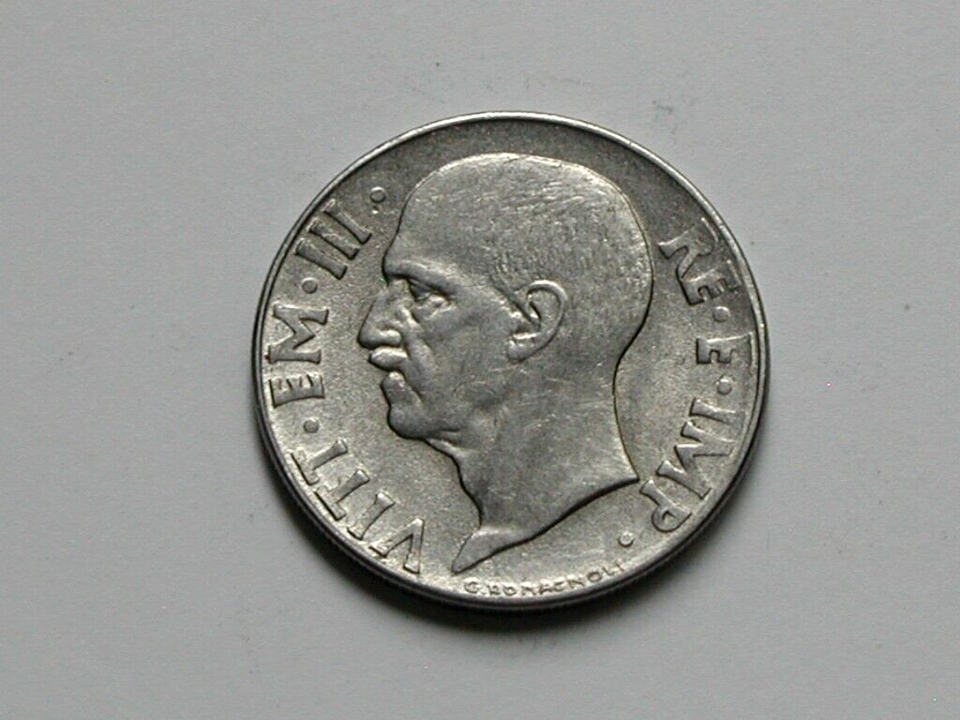 1942 ITALY Fascist Italian WWII Coin XX - 20 Centesimi - reeded ...