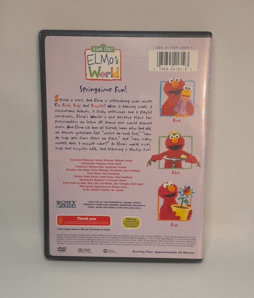 Sesame Street - Elmo's World - Springtime Fun (DVD, 2002) USED ...