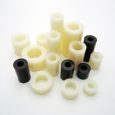 ABS Plastic Nylon Round Non-Thread Column Standoff Spacer Washer M3M8 ...