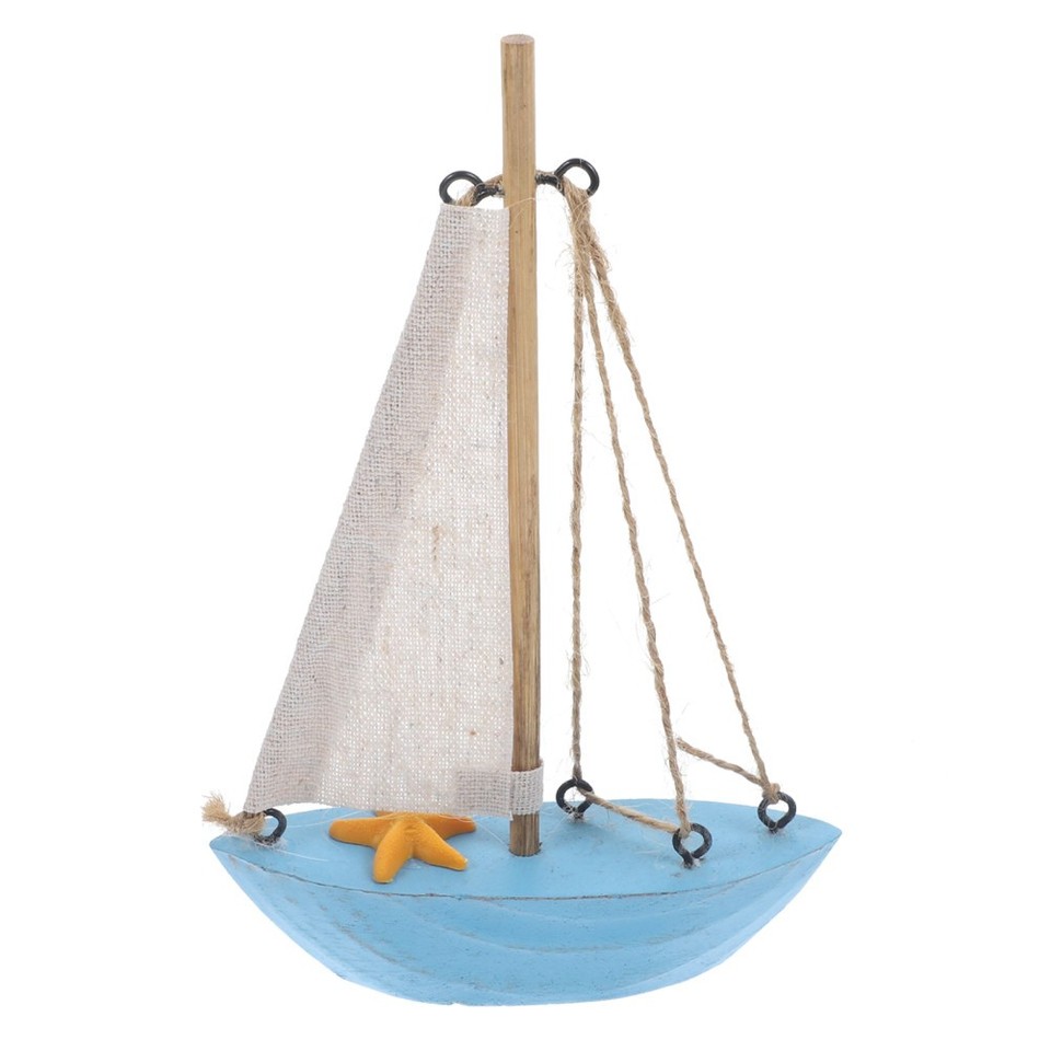 Creative Sailboat Model Wooden Ship Nautical Decorative Sailboats ...