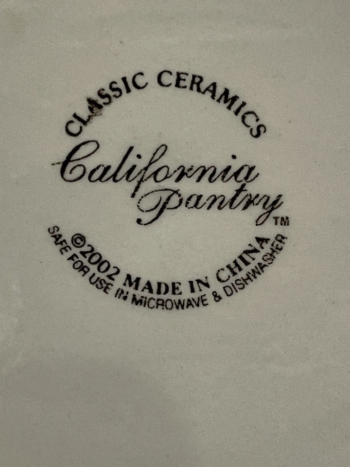 CLASSIC CERAMICS CALIFORNIA PANTRY 6.5" DESSERT TRIVET PLATE SPIRAL TAN ...