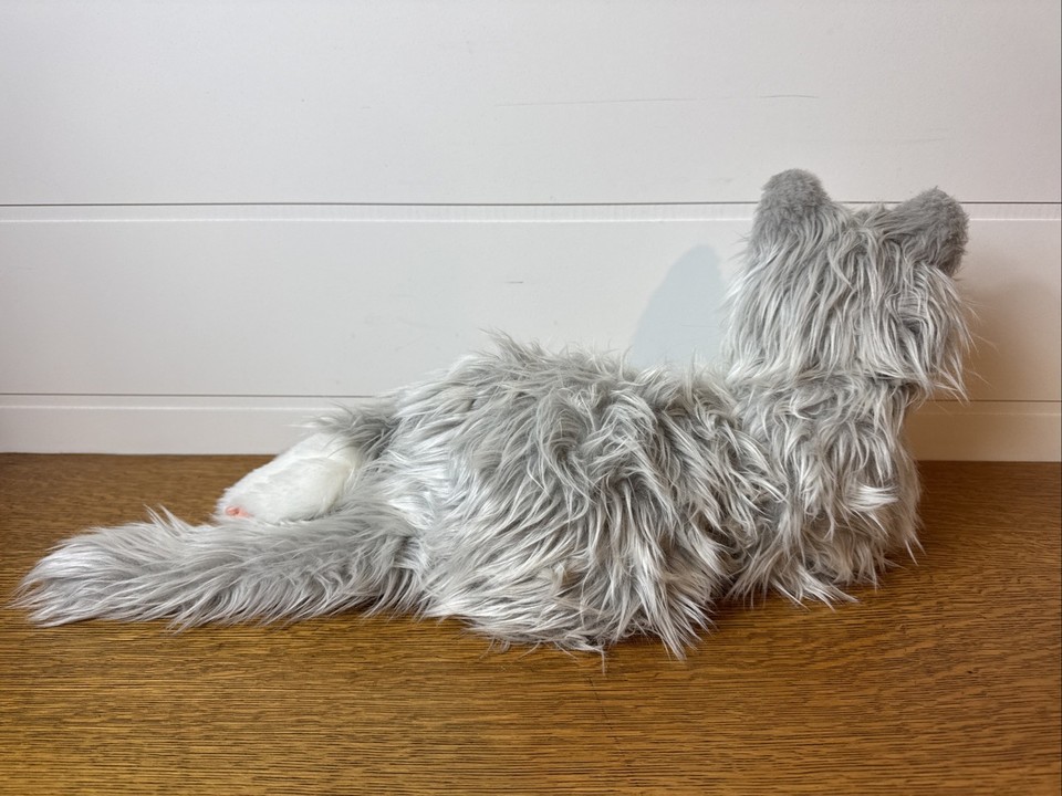 Hasbro Joy for All Grey White Cat Companion Pet Pre-owned- Only Meows ...