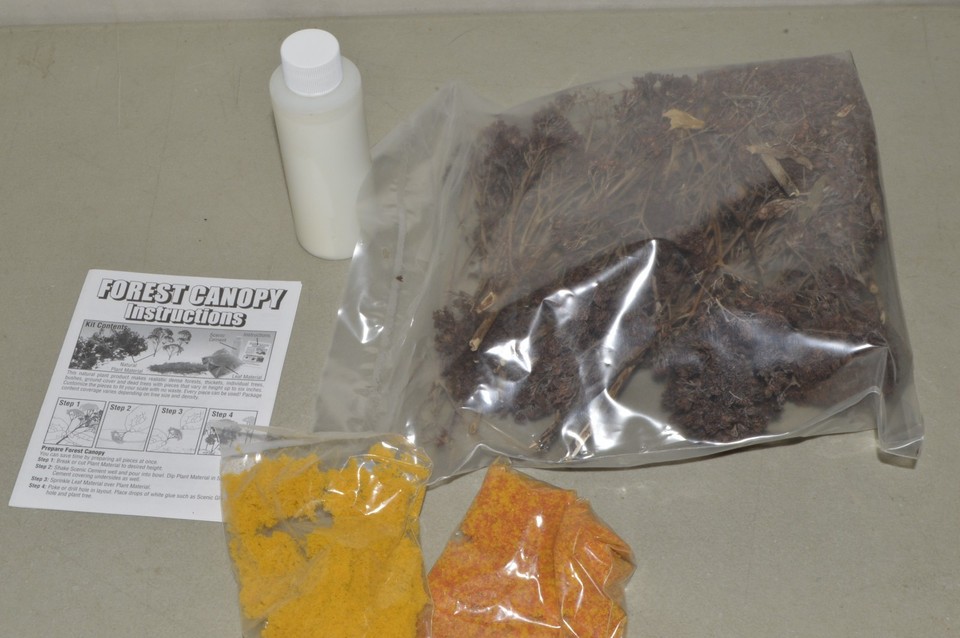 HO scale scenery Woodland Scenics F1663 Forest Canopy AUTUMN MIX trees ...