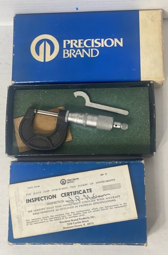Precision Brand 0-1 Micrometer .0001 Graduations Carbide Tips | eBay
