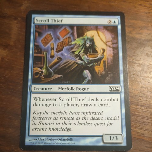 Magic The Gathering 🏆SCROLL THIEF - Creature - Merfolk Rogue🏆MTG Card ...