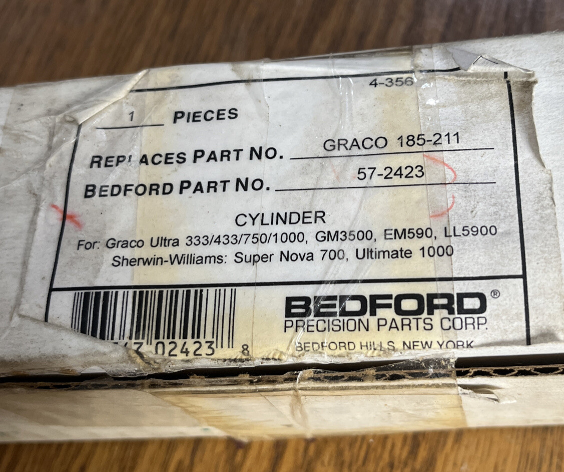 Bedford 57-2423 Cylinder for Graco 185-211 for Ultra units GM3500 EM590 ...
