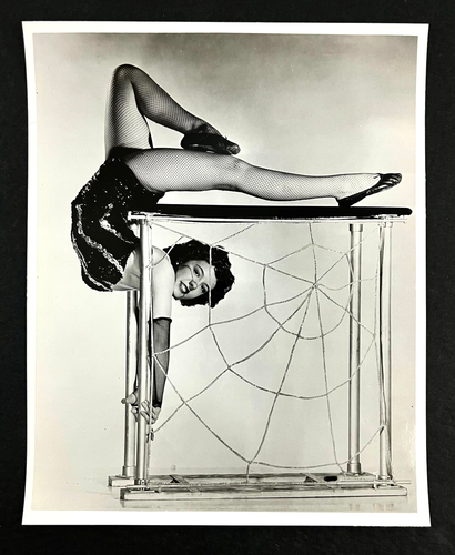 1940s Female Escape Artist Acrobat Woman Fishnet Hose Cage Vintage ...