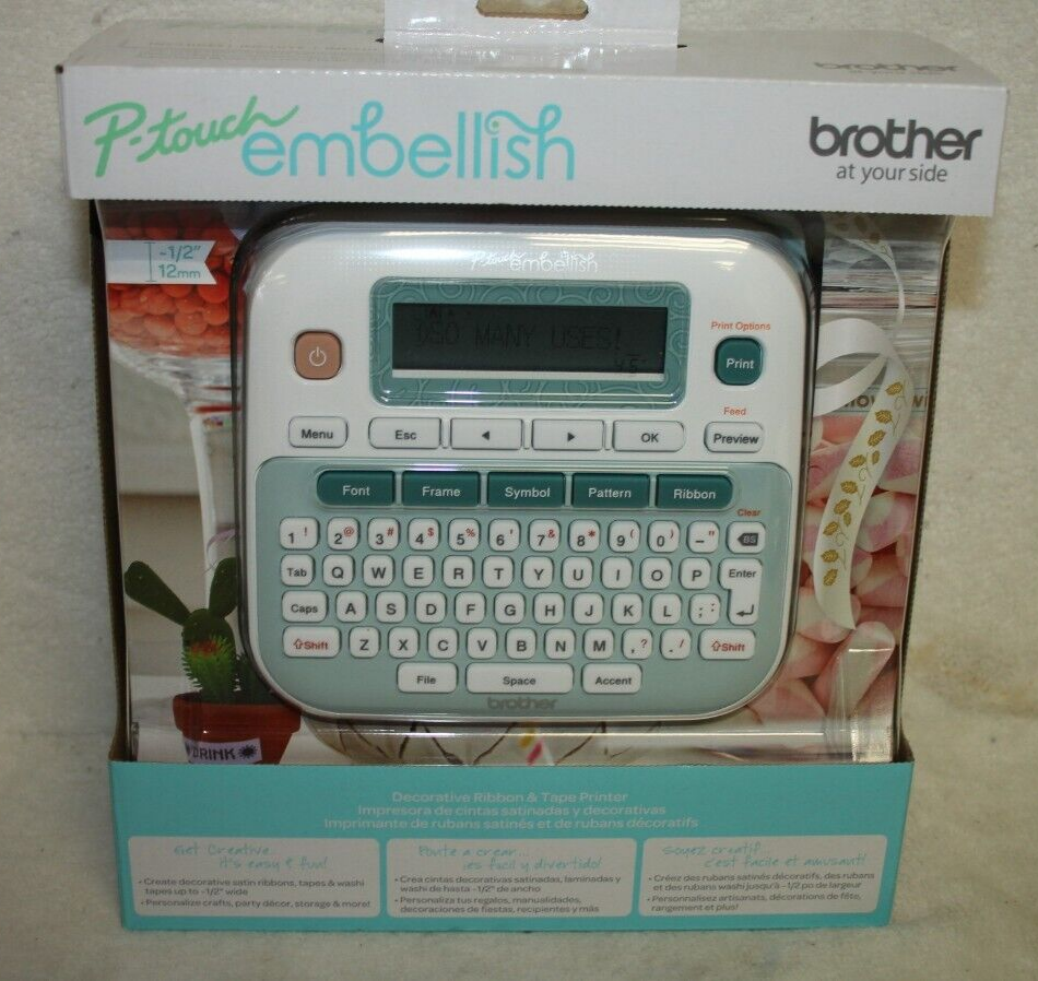 Brother P-touch Embellish Decorative Ribbon & Tape Label Printer ...