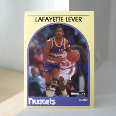 Lafayette Lever 1989-90 NBA Hoops Basketball Trading Card #25 YELLOW ...