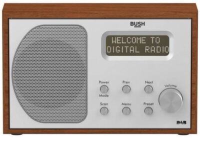 Bush Wooden DAB Radio with LCD and Alarm Portable (Mains + Battery) (A ...