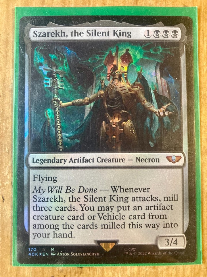 magic the gathering commander Warhammer necron dynasties + sleeves and ...
