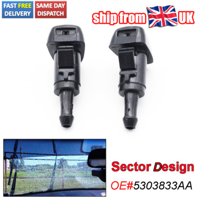 2Pcs Front Windscreen Wiper Washer Nozzle Jet Spray For Hyundai Kia ...