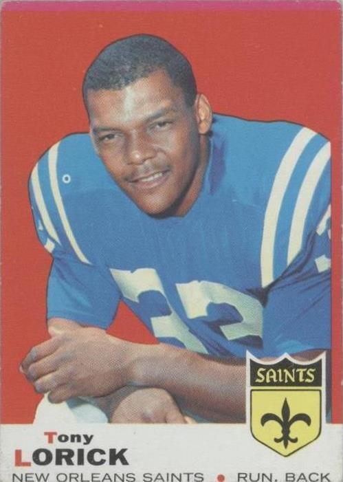 1969 Topps - Tony Lorick #61 Wearing Baltimore Colts Jersey for sale ...