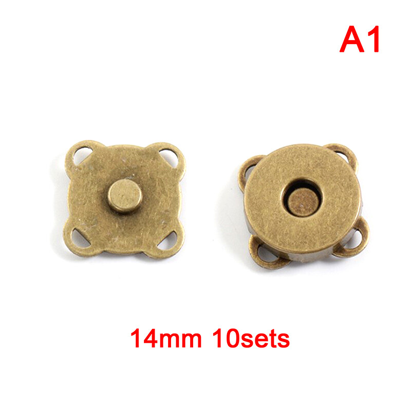 10Sets Magnetic Buttons Bags Magnet Automatic adsorption Buckle Metal ...