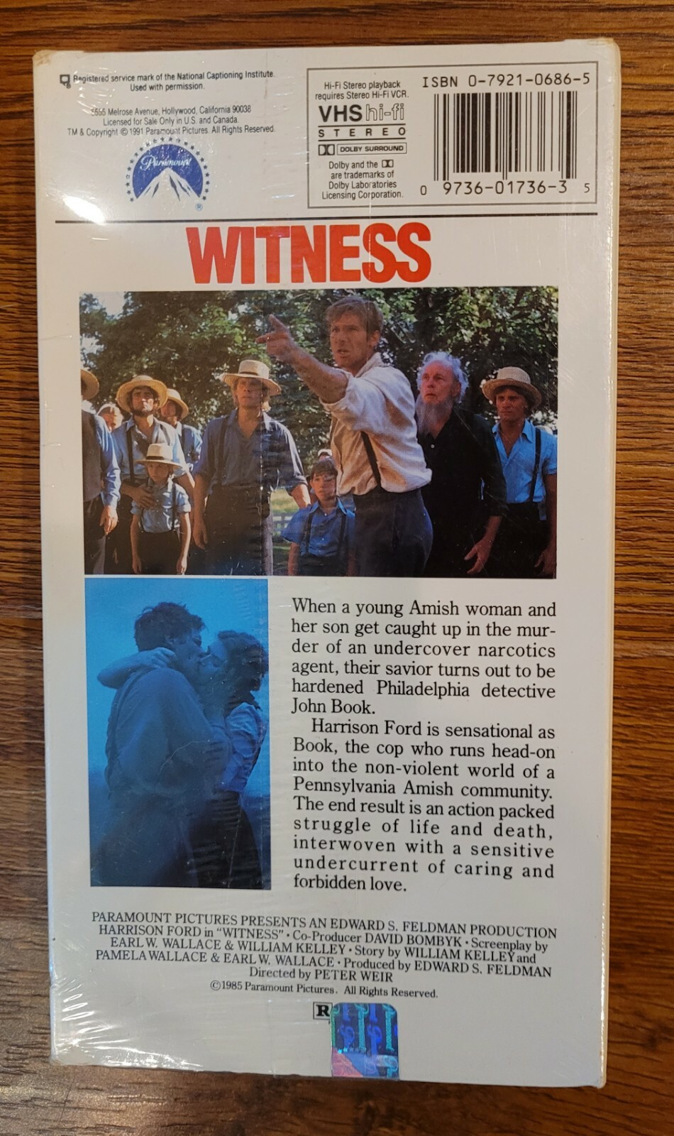 * FACTORY SEALED * WITNESS VHS Harrison Ford BRAND NEW | eBay