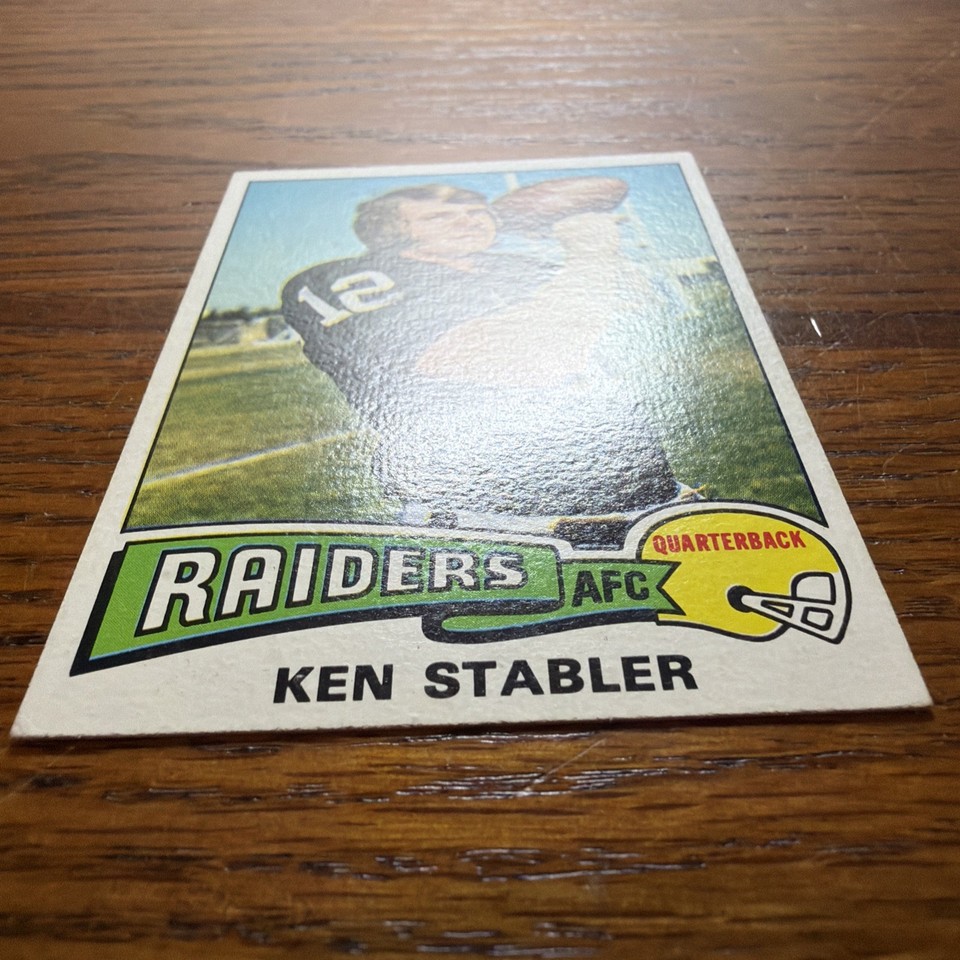 1975 Topps Football #380 Kenny Stabler HOF Quarterback Oakland Raiders ...