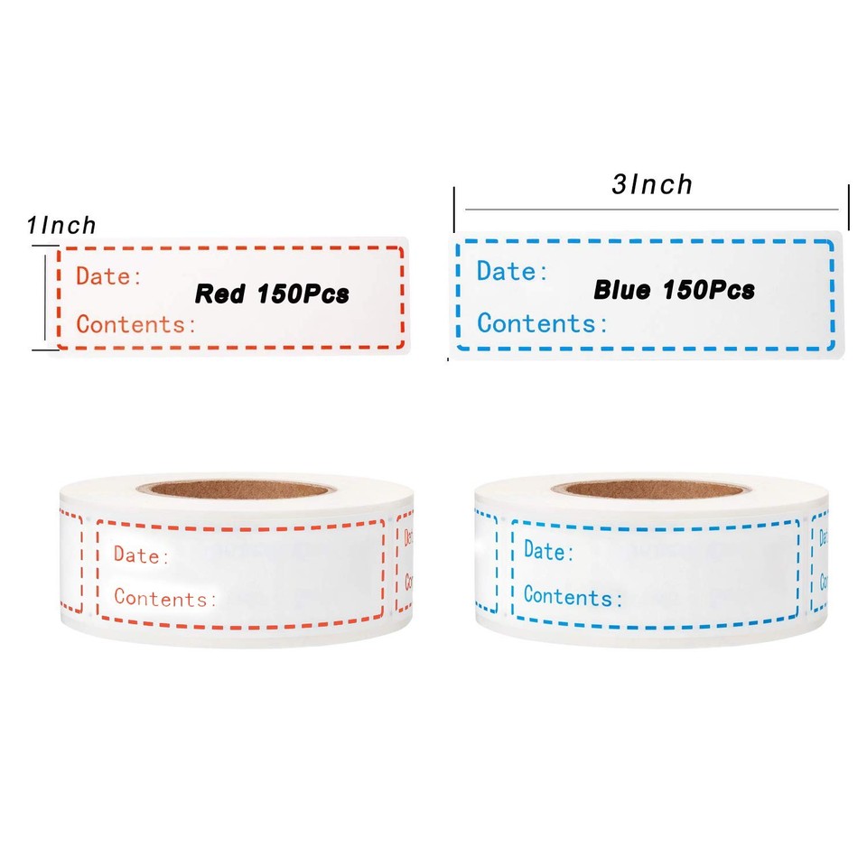 300 Removable Freezer Labels 1x3 Inch Food Storage Stickers No Residue ...