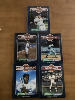 Lot of 5 Baseball Legends Books Jackie Robinson Stan Musial Willie Mays ...