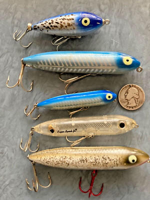 LOT 5 SURFACE CRANKBAITS HEDDON TOPWATER ZARA SPOOK JR SUPER FISHING ...