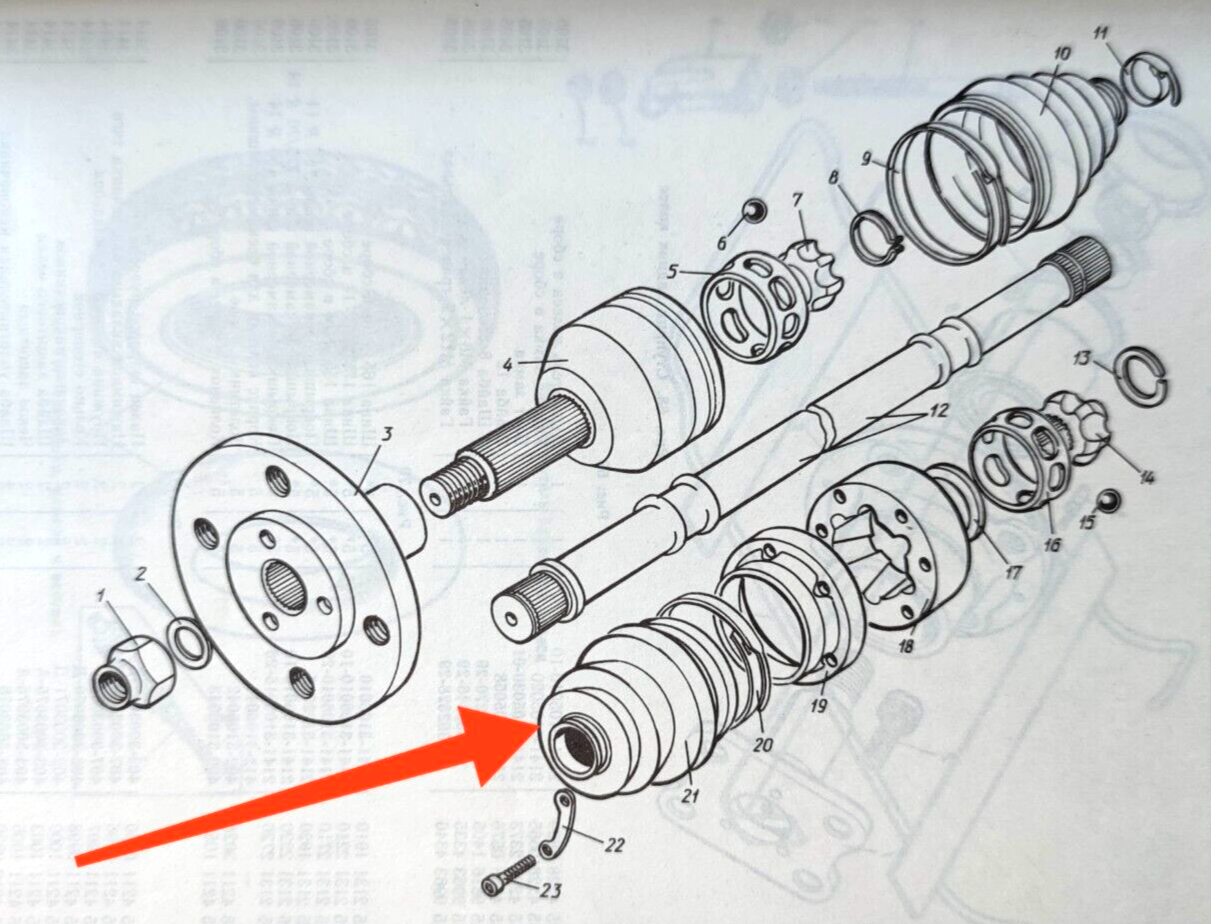 CV joint boot inner Moskvich 2141 ALEKO Interior de la bota de la junta ...