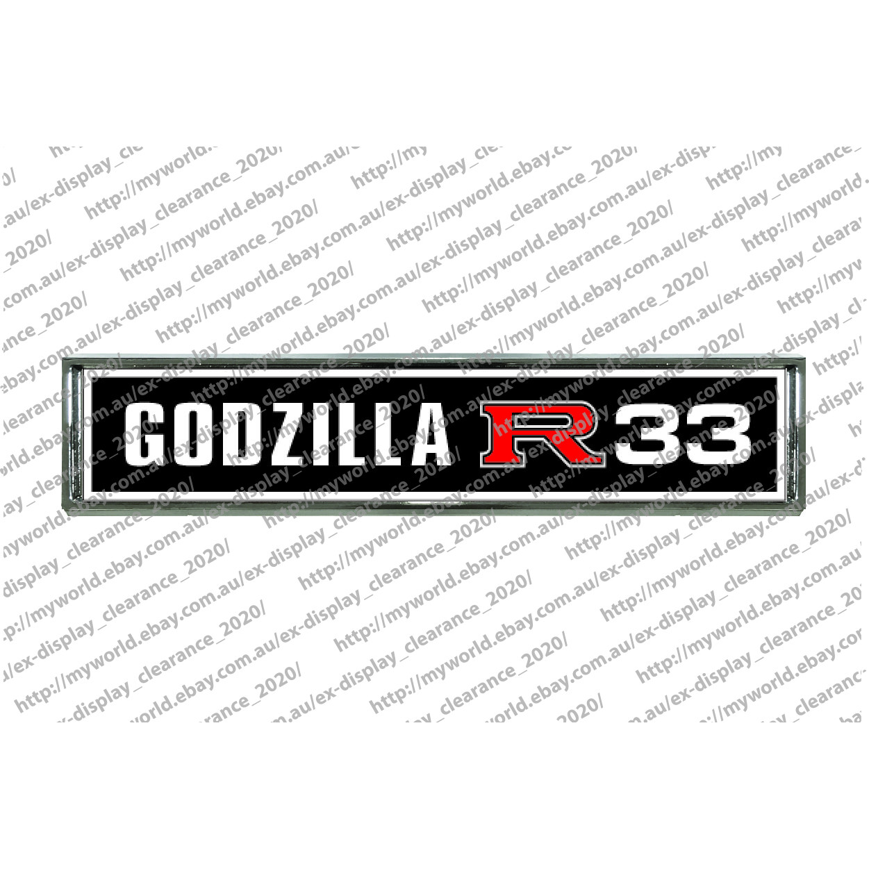 #4004 BADGE TO SUIT NISSAN R33 GODZILLA CHROME CAR EMBLEM | eBay Australia