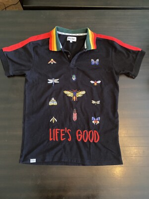 Rs1ne Colorfull Large Bug Embroidery Polo Rainbow | eBay