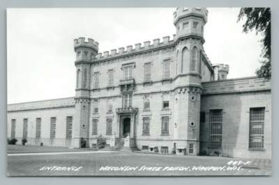 Wisconsin State Prison WAUPUN WI Photo RPPC Vintage Postcard LL Cook ...