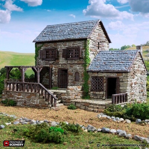 Medieval Stone Bakers House, Terrain for DND, Tabletop Games, TTRPG ...
