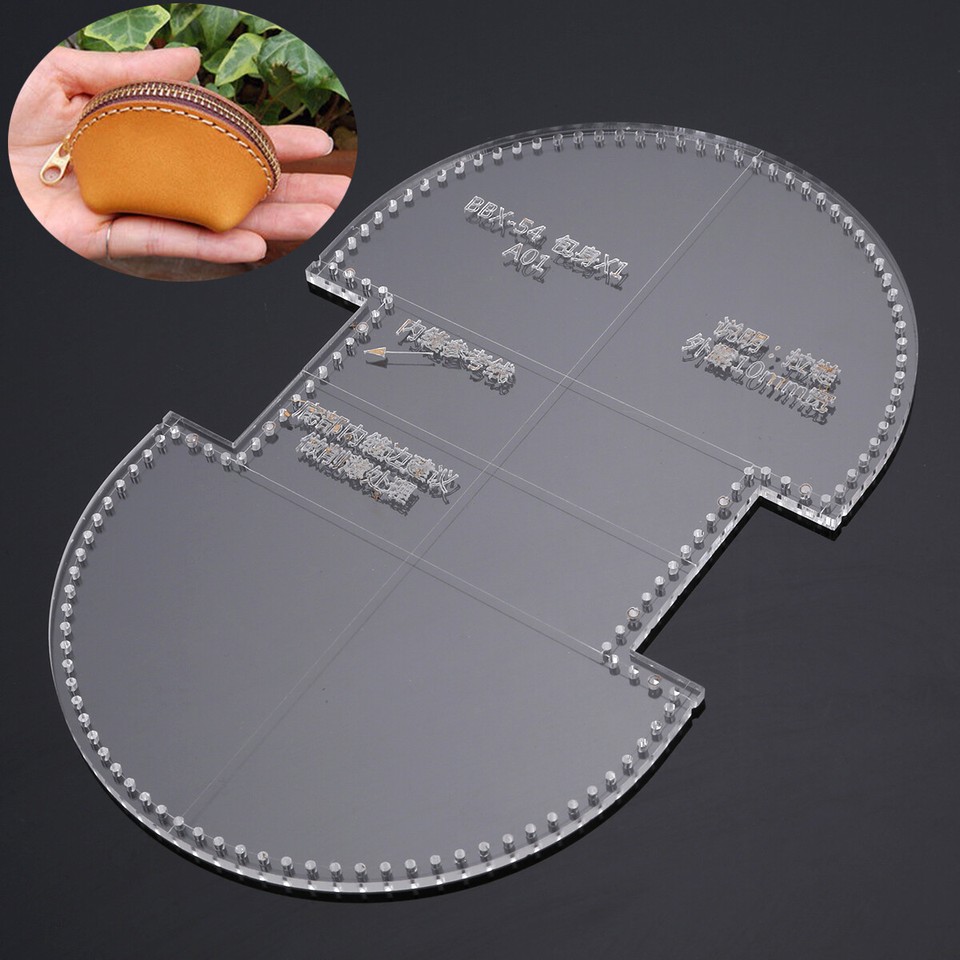 Acrylic Coin Purse Stencil Template Small Shell Bag Leather Handcrafts ...