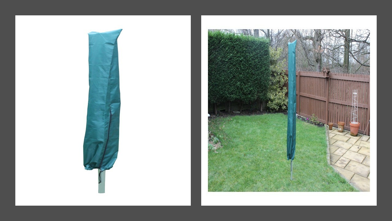 Universal Rotary Airer Cover With Zip & Drawstring Green Heavy Duty ...