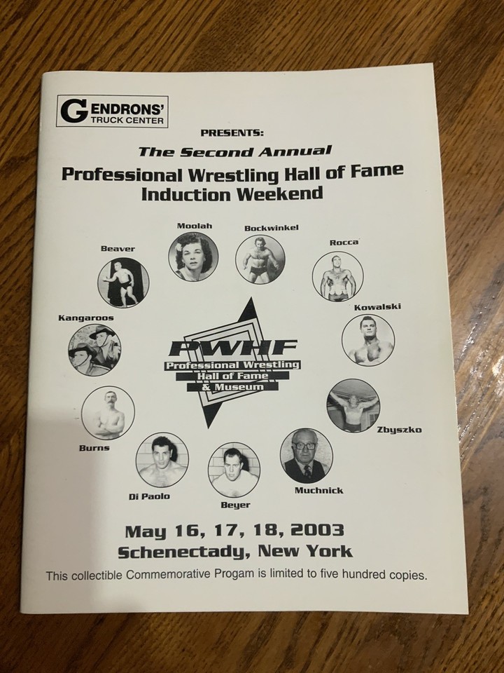 2003 and 2004 PRO WRESTLING HALL OF FAME PROGRAMS - PWHF - MULTI SIGNED ...
