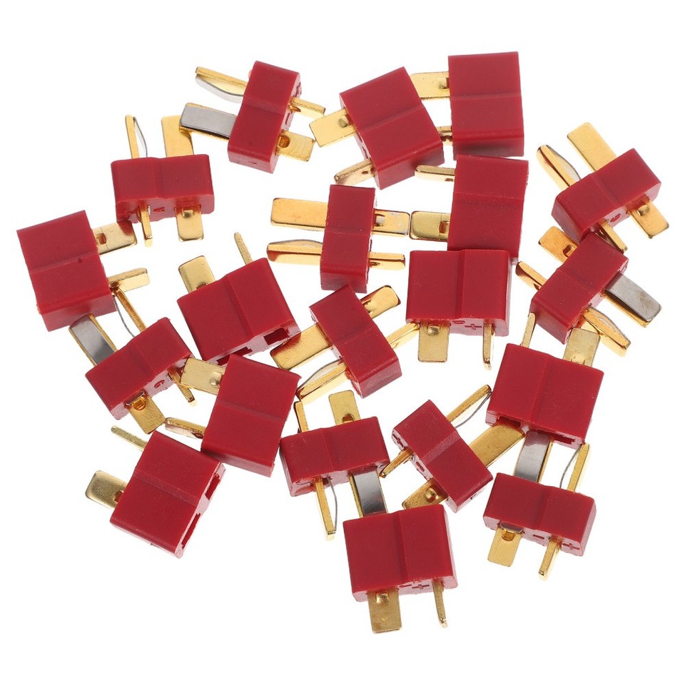10 Pairs of Gold-plated T Plug Connectors Male & Female Deans Style for ...