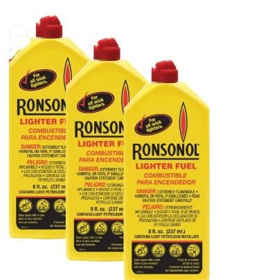 3 NEW RONSONOL LIGHTER FUEL FLUID FOR WICK LIGHTERS 12 FL OZ | eBay